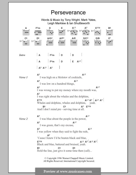 Perseverance (Terrorvision) von I. Shuttleworth, L. Marklew, M. Yates ...