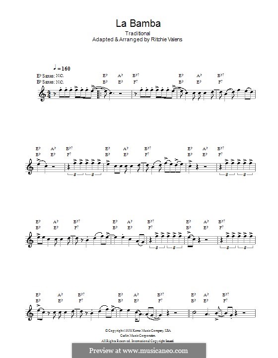 La Bamba von folklore - Noten auf MusicaNeo