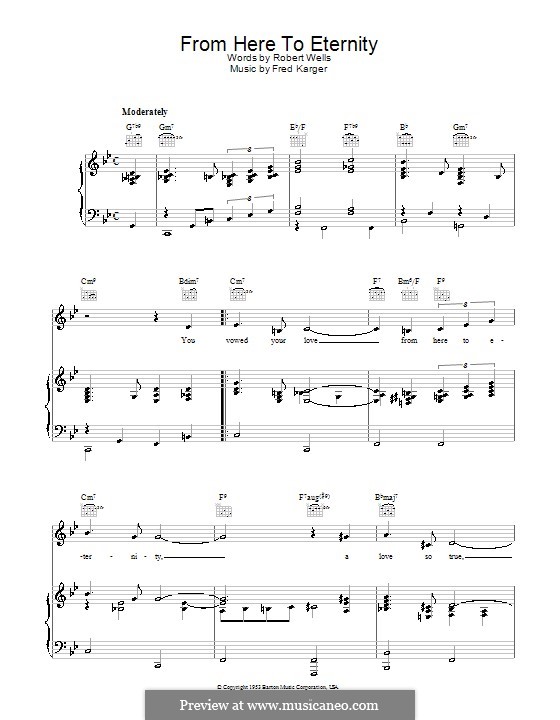 From Here To Eternity (Frank Sinatra) von F. Karger - Noten auf MusicaNeo