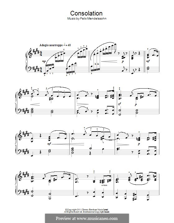 Lieder ohne Worte, Op.30 von F. Mendelssohn-Bartholdy - Noten auf MusicaNeo