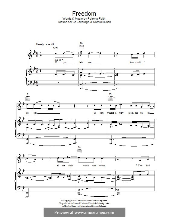 Freedom von A. Shuckburgh, P. Faith, S. Dixon - Noten auf MusicaNeo