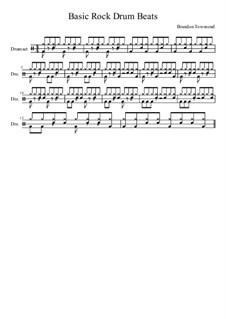 Basic Rock Drum Beats von B. Townsend - Noten auf MusicaNeo
