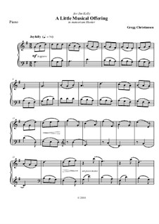 A Little Musical Offering von G. Christiansen - Noten auf MusicaNeo
