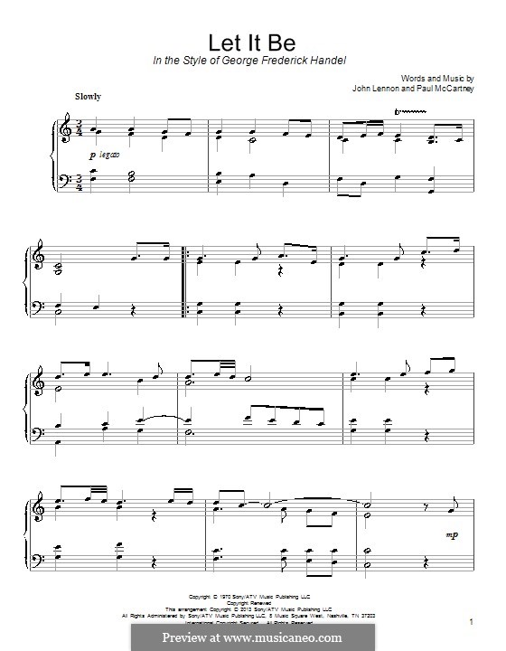 Piano version (Let it Be (The Beatles)) von J. Lennon, P. McCartney auf ...