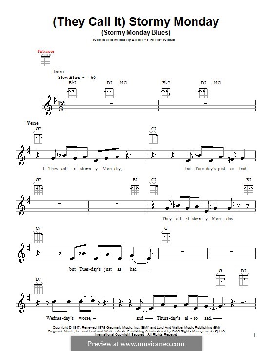 (They Call It) Stormy Monday (Stormy Monday Blues) von T-Bone Walker ... (They Call It) Stormy Monday (Stormy Monday Blues) von T-Bone Walker ...