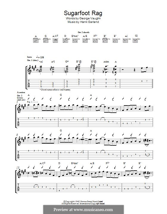 Sugarfoot Rag von H. Garland - Noten auf MusicaNeo