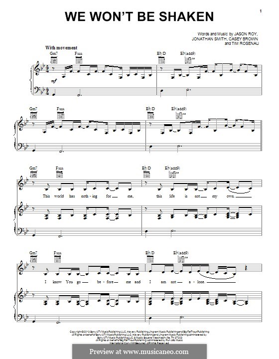 We Won't Be Shaken (Building 429) von J. Smith, J. Roy, T. Rosenau, C ...