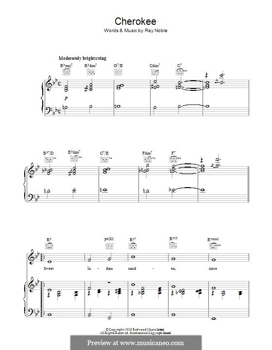 Cherokee von R. Noble - Noten auf MusicaNeo