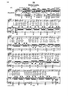 Dithyrambe, D.801 Op.60 No.2 von F. Schubert - Noten auf MusicaNeo
