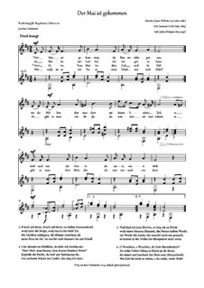 Der Mai ist gekommen von J.W. Lyra - Noten auf MusicaNeo