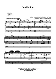 Postludium in D von C.H. Rinck - Noten auf MusicaNeo