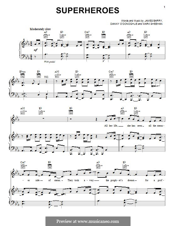 Superheroes (The Script) von D. O'Donoghue, M. Sheehan, J. Barry auf MusicaNeo