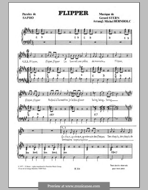 Flipper von G. Stern - Noten auf MusicaNeo