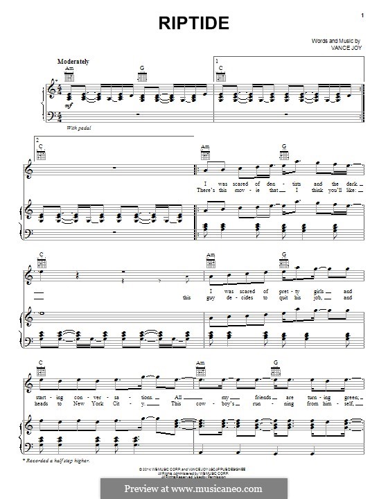 Riptide von Vance Joy - Noten auf MusicaNeo