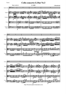 Cello Concerto in G Major No.3, G.480 von L. Boccherini auf MusicaNeo