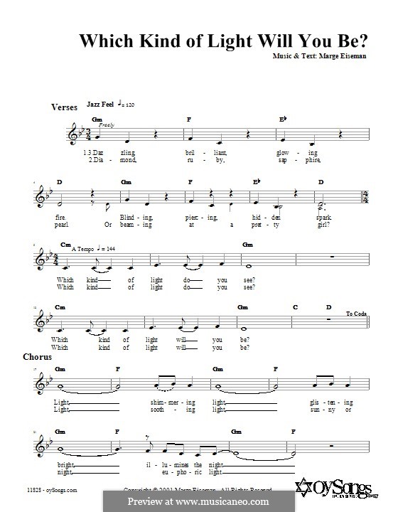 Which Kind of Light Will You Be? von M. Eiseman - Noten auf MusicaNeo