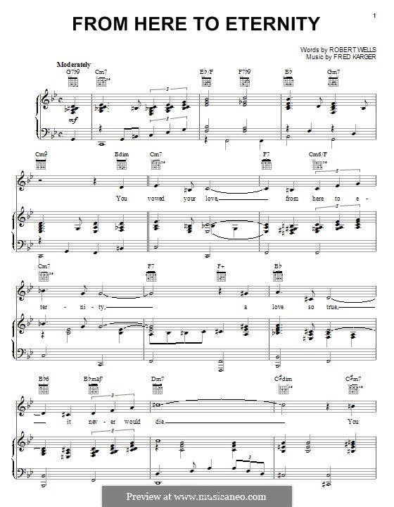 From Here To Eternity (Frank Sinatra) von F. Karger - Noten auf MusicaNeo