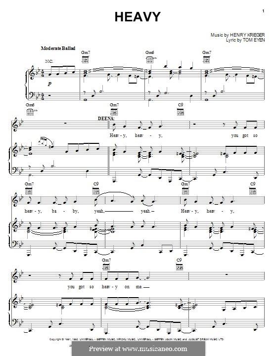 Heavy (Tom Eyen) von H. Krieger - Noten auf MusicaNeo