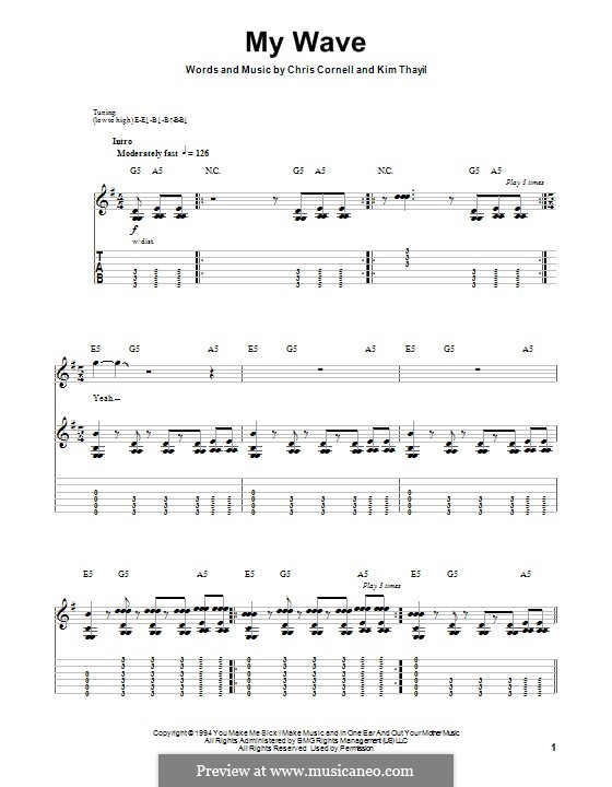 My Wave (Soundgarden) von C. Cornell, K. Thayil - Noten auf MusicaNeo