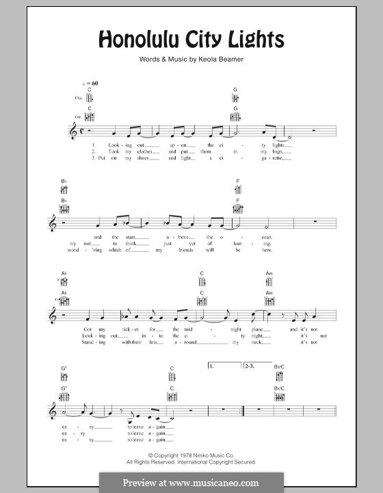 Honolulu City Lights (The Beamer Brothers) von K. Beamer auf MusicaNeo