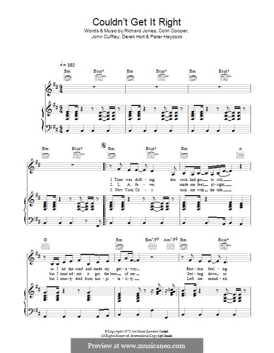 Couldn't Get It Right (Climax Blues Band) von C. Cooper, J. Cuffley, D ...