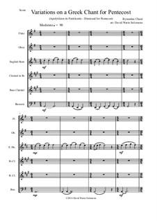 Variations on a Greek Chant for Pentecost von Unknown (works before ...