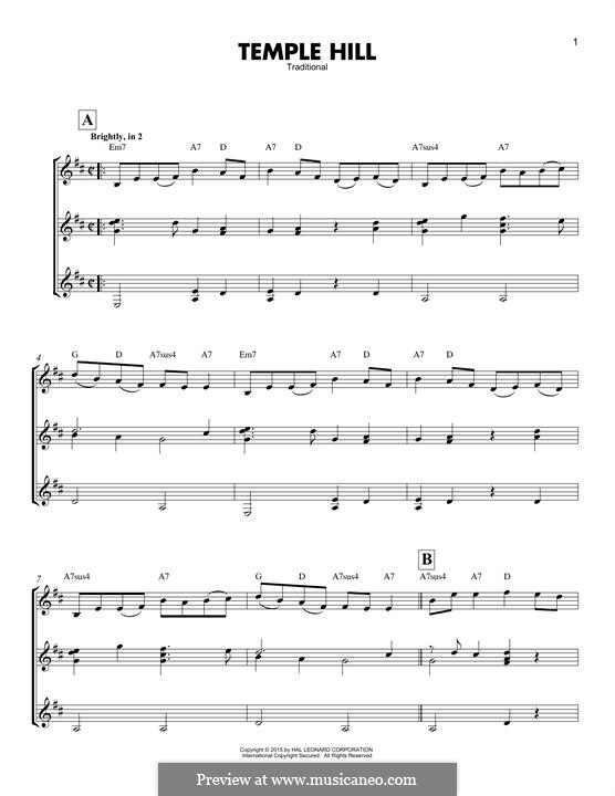 Temple Hill von folklore - Noten auf MusicaNeo