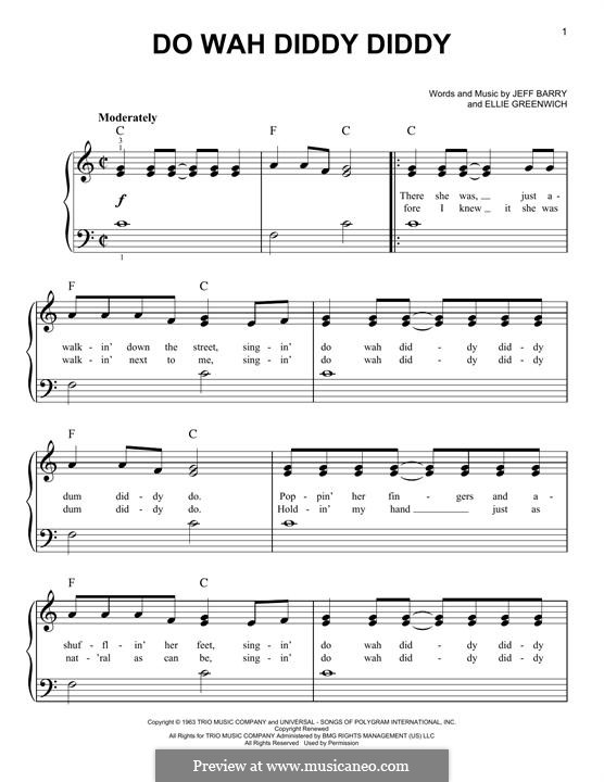 Do Wah Diddy Diddy (Manfred Mann) von E. Greenwich, J. Barry auf MusicaNeo