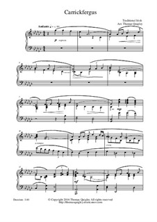 Carrickfergus von folklore - Noten auf MusicaNeo