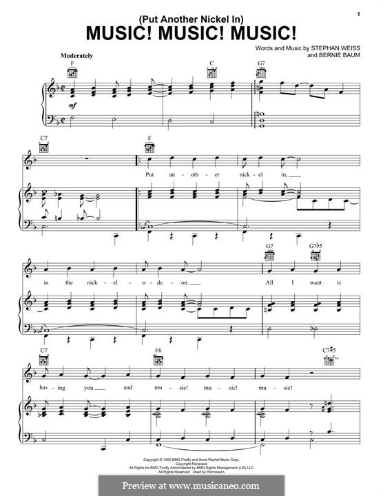 Music! Music! Music! (Put Another Nickel in) von B. Baum, S. Weiss auf ...
