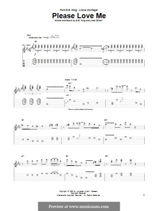 Please Love Me von B. King, J. Bihari - Noten auf MusicaNeo