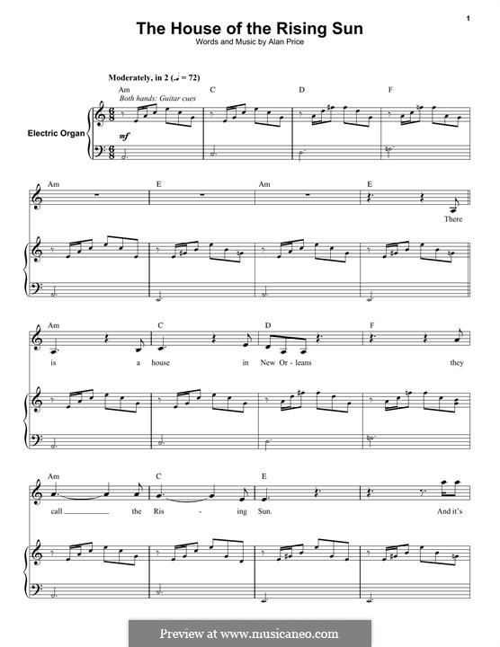 The House of the Rising Sun von A. Price - Noten auf MusicaNeo