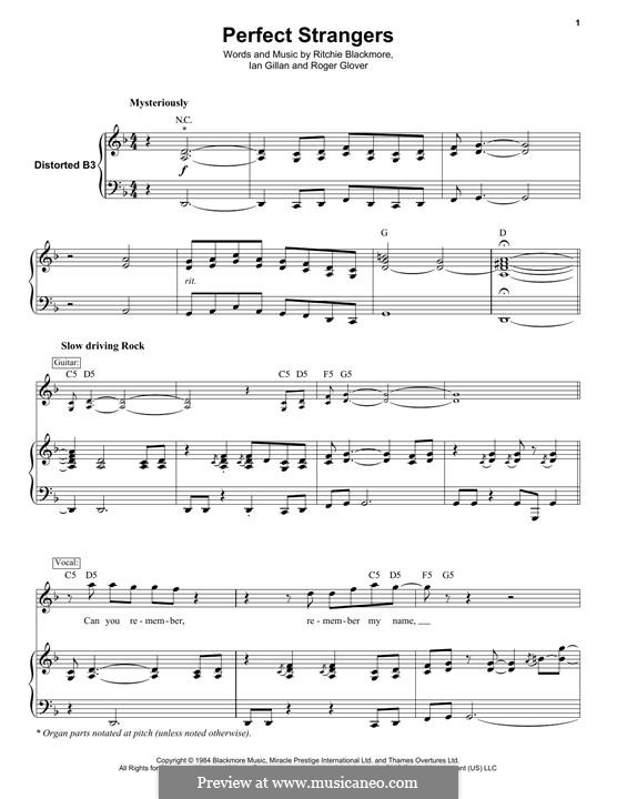 Perfect Strangers (Deep Purple) von I. Gillan, J. Lord, R. Blackmore, R ...