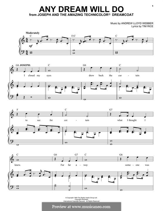 Any Dream Will Do (Joseph and The Amazing Technicolor Dreamcoat) von A ...
