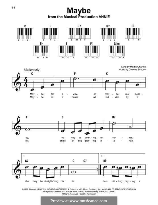 Maybe (from Annie) von C. Strouse - Noten auf MusicaNeo