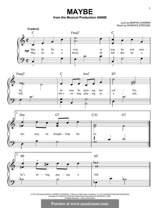 Maybe (from Annie) von C. Strouse - Noten auf MusicaNeo