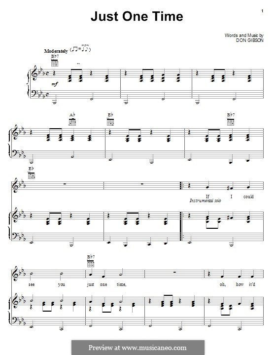Just One Time von D. Gibson - Noten auf MusicaNeo