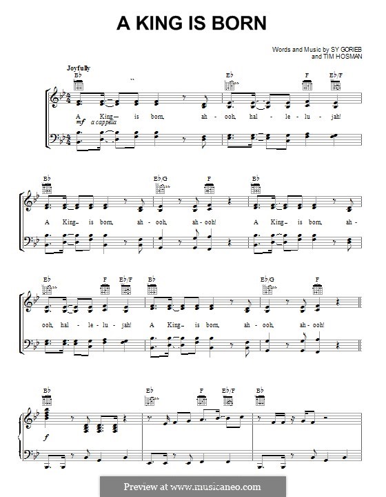 A King is Born von S. Goraieb, T. Hosman - Noten auf MusicaNeo