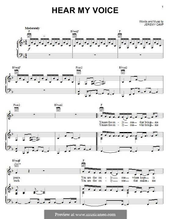 Hear My Voice von J. Camp - Noten auf MusicaNeo