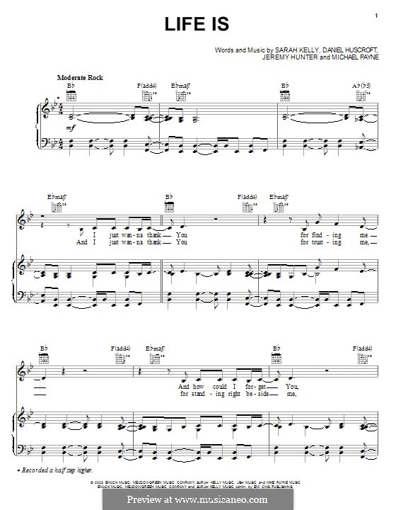 Life Is von M. Payne, J. Hunter, S. Kelly, D. Huscroft auf MusicaNeo