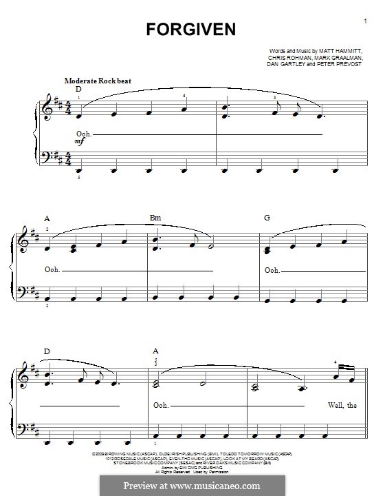 Forgiven (Sanctus Real) von C. Rohman, M. Hammitt, M. Graalman, D ...