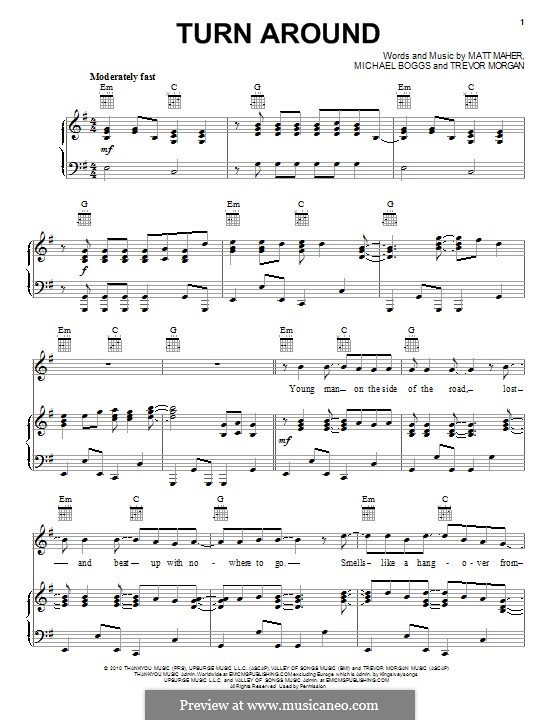 Turn Around von M. Maher, T. Morgan, M. Boggs - Noten auf MusicaNeo