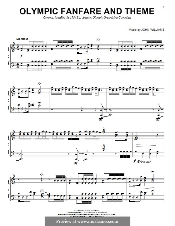 Olympic Fanfare and Theme von J. Williams - Noten auf MusicaNeo