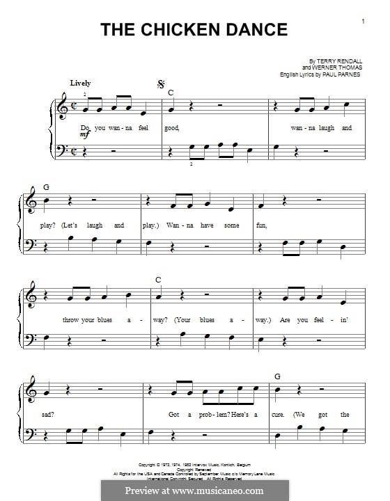 The Chicken Dance von W. Thomas, T. Rendall - Noten auf MusicaNeo