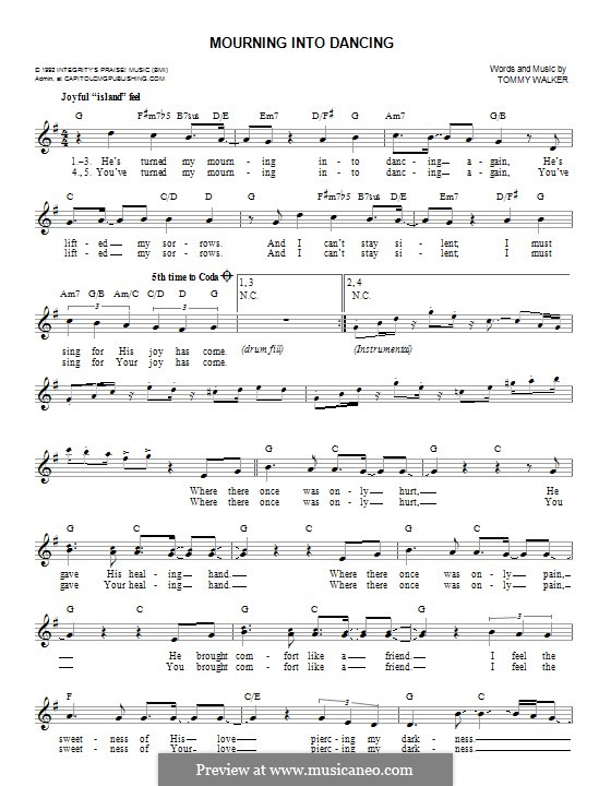 Mourning Into Dancing von T. Walker - Noten auf MusicaNeo