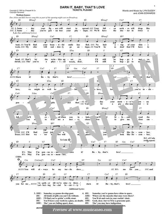 Darn It, Baby, That's Love von L. Duddy, J. Edwards - Noten auf MusicaNeo