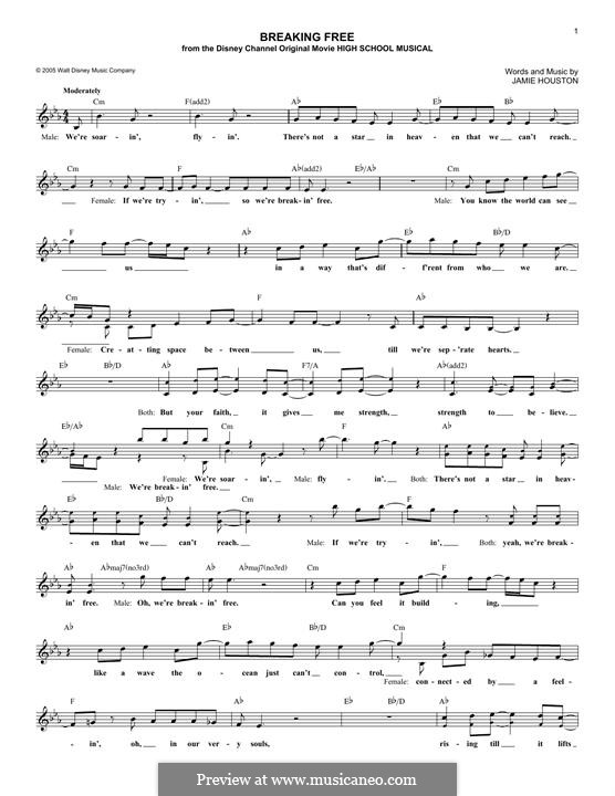 Breaking Free (from High School Musical) von J. Houston auf MusicaNeo