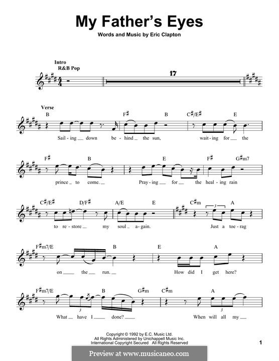 My Father's Eyes von E. Clapton - Noten auf MusicaNeo