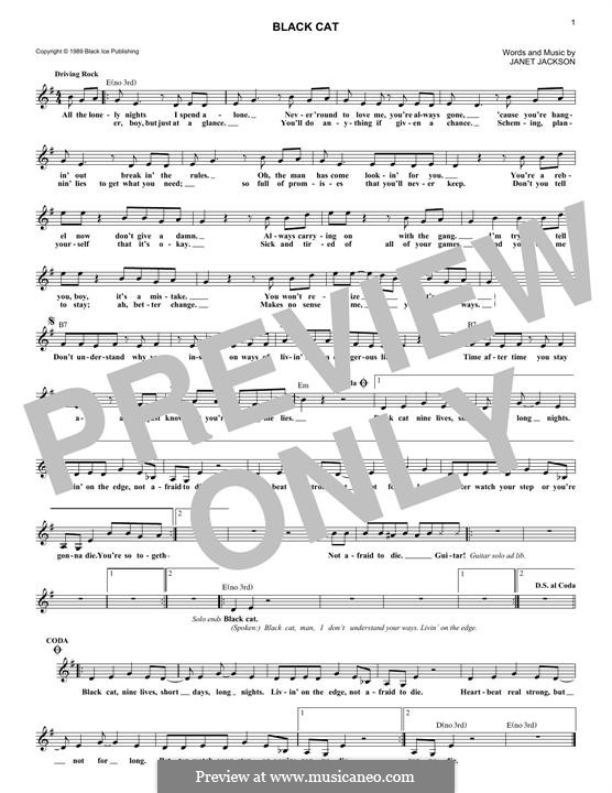 Black Cat von J. Jackson - Noten auf MusicaNeo