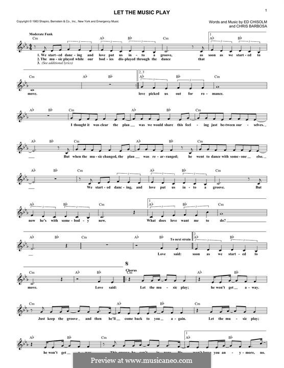 Let the Music Play (Shannon) von E. Chisolm, C. Barbosa auf MusicaNeo